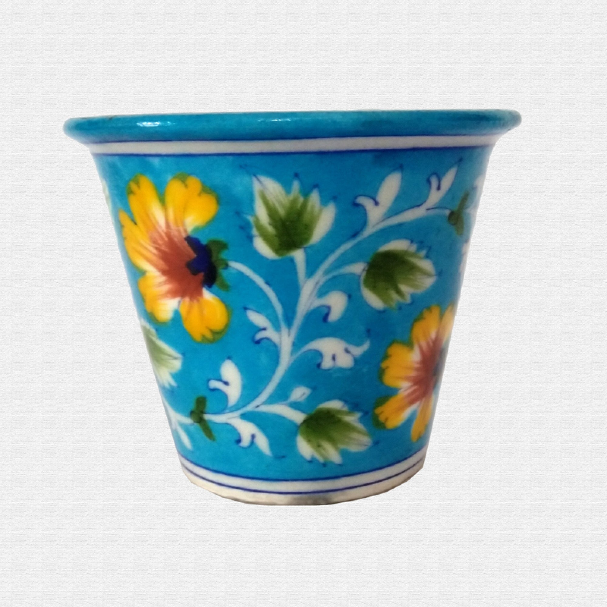 Buy Online Original Blue Pottery flower pot at House Affairs
